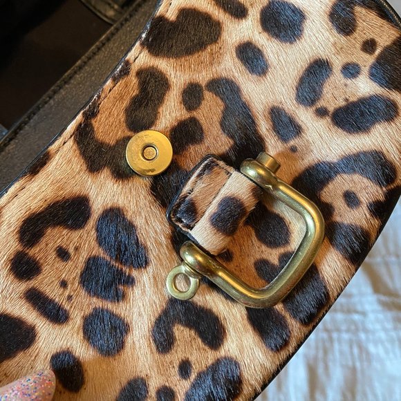 J. Crew | Bags | Leopard Print Leather Mini Bag | Poshmark